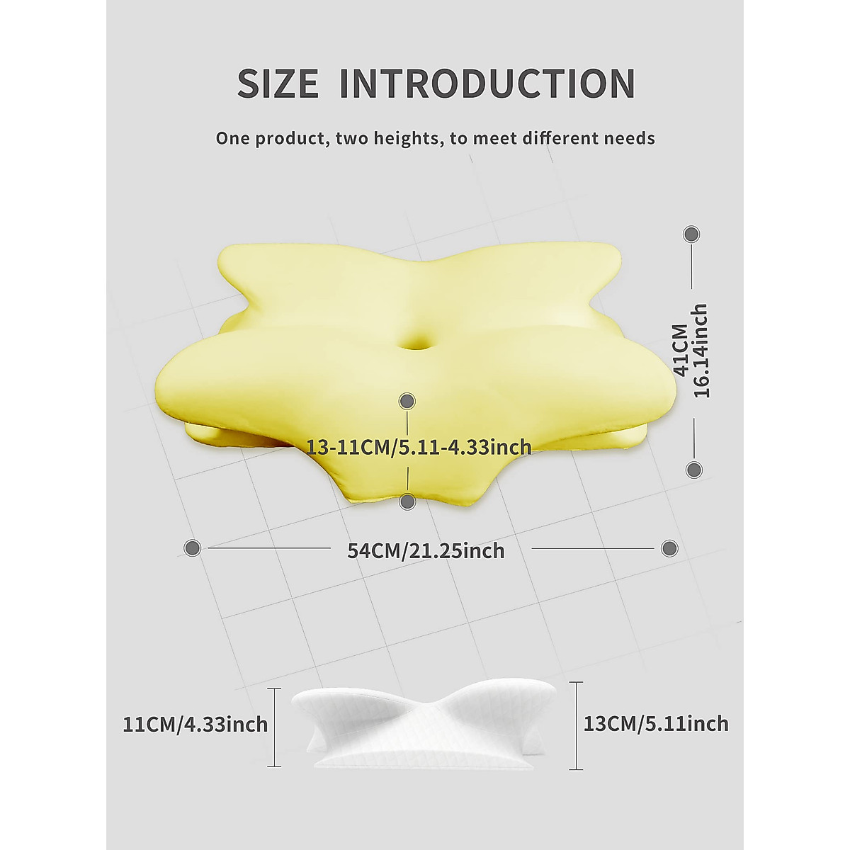 Bespilow Cervical Pillow for Neck and Shoulder Pain Relief,Contour Memory Foam Pillow with Hole,Ergonomic Orthopedic Neck Support Pillow for Side,Back and Stomach Sleepers with Breathable Pillowcase