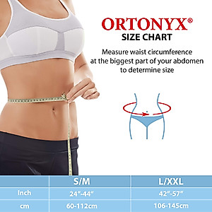 ORTONYX Ergonomic Umbilical Hernia Belt for Men and Women - Abdominal Support Binder with Compression Pad - Navel Ventral Epigastric Incisional and Belly Button Hernias Surgery Brace - OX353-L/XXL
