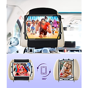 Lpoake 2 Pack Car Headrest Tablet Holder Back Seat Tablet Holder for Car Headrest Mount for Kids Fits All 7-12.9'' Tablets