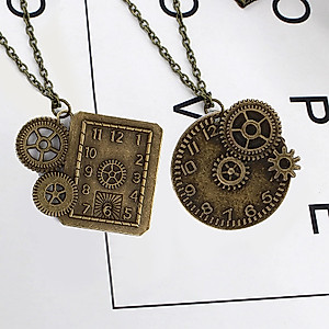 ZOOFOX 300 Gram Gears Charms, Mixed Vintage Bronze Watch Cog Wheel Set, DIY Metal Steampunk Pendant for Crafting, Jewelry Making Accessory