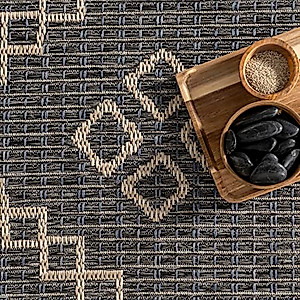 nuLOOM Charter Diamonded Helix Indoor/Outdoor Area Rug, 5' x 8', Grey