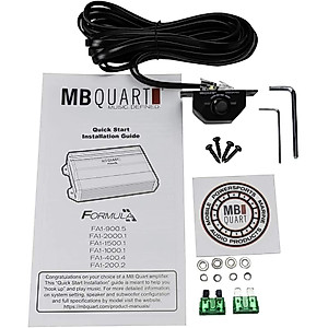 MB Quart FA1-900.5 5 Channel Car Audio Amplifier (Black) - Class SQ Amp, 900-Watt, Variable Electronic Crossover, LED System Protection, Heavy Duty Connections, Bass Remote Included