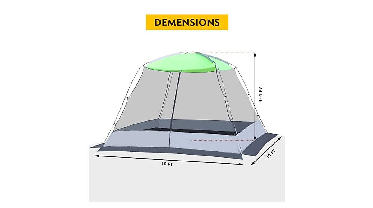 CAMPMORE Screen House Tent 10x10 Ft for Outdoor Camping & Backyard
