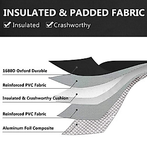 Aosbos Insulated Wine Bag Water Bottle Carrier Portable Wine Cooler Bag Padded Protection Tote Bag with Shoulder Strap for Travel Picnic Purse