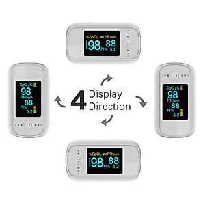Oxygen Meter Finger Pulse Oximeter, SmileCare Pulse Oximeter Fingertip Blood Oxygen Saturation with Pulse Monitor Included Batteries, Accurate Fast Spo2 Reading for Adult