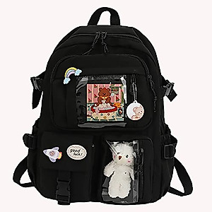 Women Backpack Multi-Pocket Nylon Girls Schoolbag Kawaii Girl Travel Student Bag
