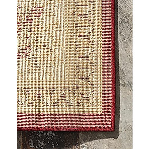 Unique Loom Versailles Collection Traditional Classic Medallion Motif Area Rug (2' 7 x 10' 0 Runner, Burgundy/ Ivory)