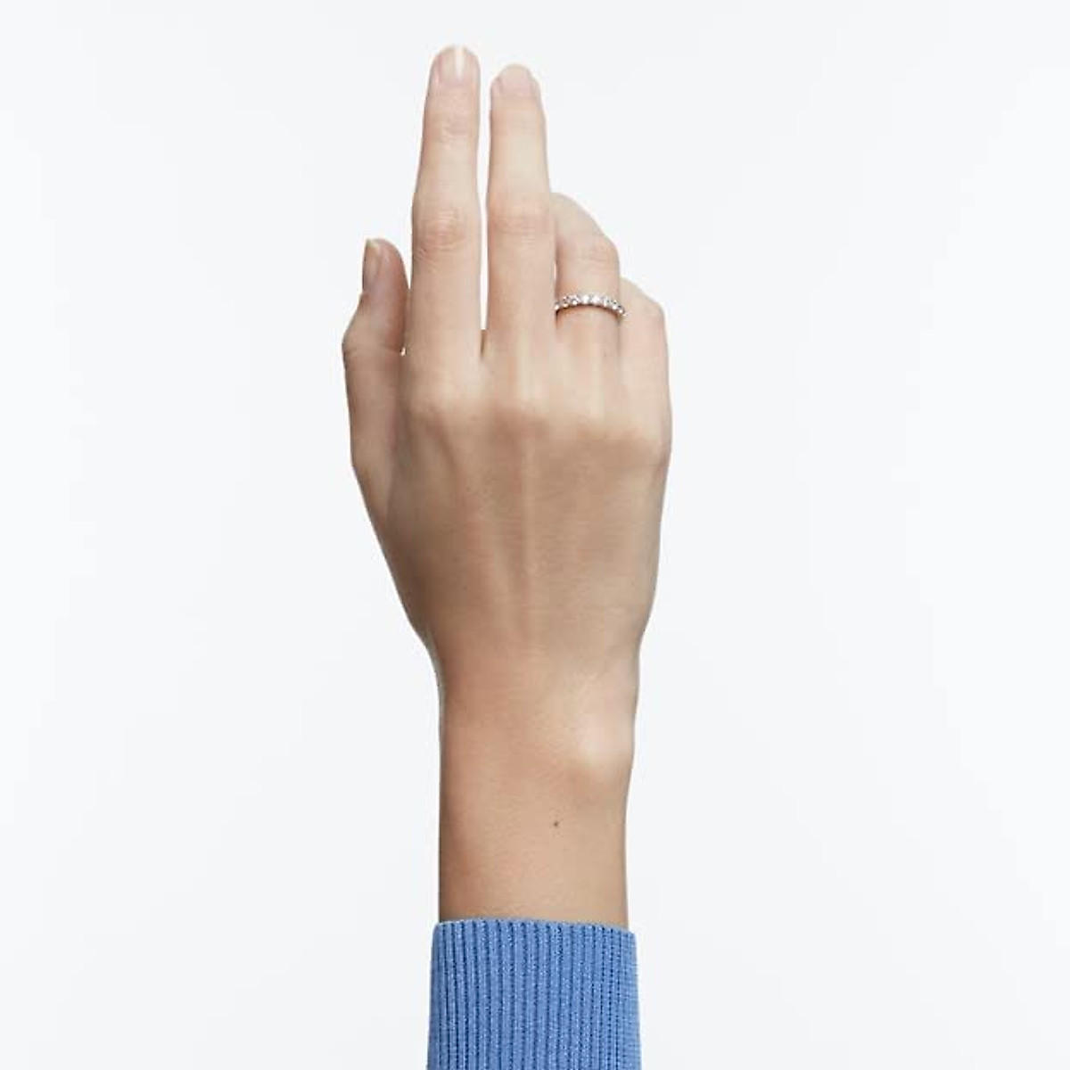 SWAROVSKI Crystal Extra-Large Vittore Round Ring, Rhodium-Plated - Size 7