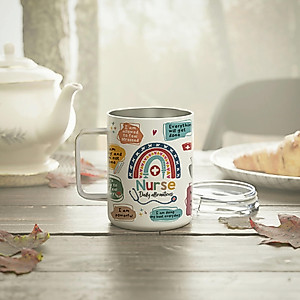 Hyturtle Nurse Daily Affirmation Gifts For Nurses Women Coffee Tumbler Cup Mug Stainless Steel 12oz, Nursing School Gifts, Nurses Week Gifts, Nurse Graduation Gift On Birthday Christmas, Nurse Day