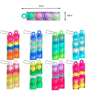 Beyourself Mini Fidget Toy Push pop Keychain Toy, Christmas AmongToy Fidget It Toy,Decompression and Anti Anxiety Kit Fidget Toys (24)