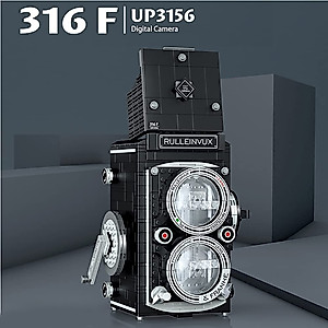 NC Uvini Building Blocks Camera, DIY STEM Toys, Building Construction Brick Set Best Gift for Adult, Teens, Collectible Model Digital Camera to Build 622pcs