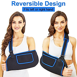 KKOOMI Arm Sling for Shoulder Injury Rotator Cuff Torn Wrist and Elbow Surgery Adjustable Padded Elbow Dislocation and Sprain Brace Shoulder Immobilizer for men&women Arm Support Straps for