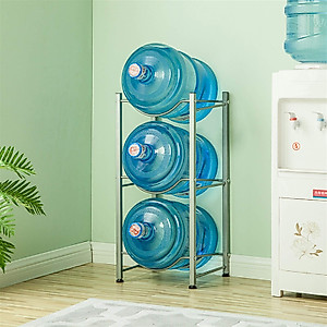 Vasitelan 3-Tier Water Cooler Jug Rack, 5 Gallon Detachable Water Bottle Holder for Kitchen, Office, Home