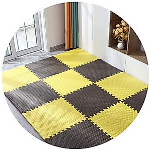 ALGFree Foam Puzzle Mat Interlocking Foam Floor Mats Odorless Cuttable Splice Kindergarten Nursery, 4 Colors, 3 Sizes (Color : D, Size : 60x60x2cm 12pcs)