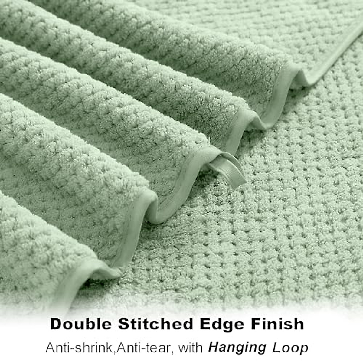 Extra Large Bath Towel Sheet Set 35x70 Inches - Oversized Bath Towels Set,Jumbo Large Microfiber - Quick Dry, Lightweight,Super Soft,Highly Absorbent Towel Set for Bathroom,Hotel,SPA,Pack of 4 (Green)