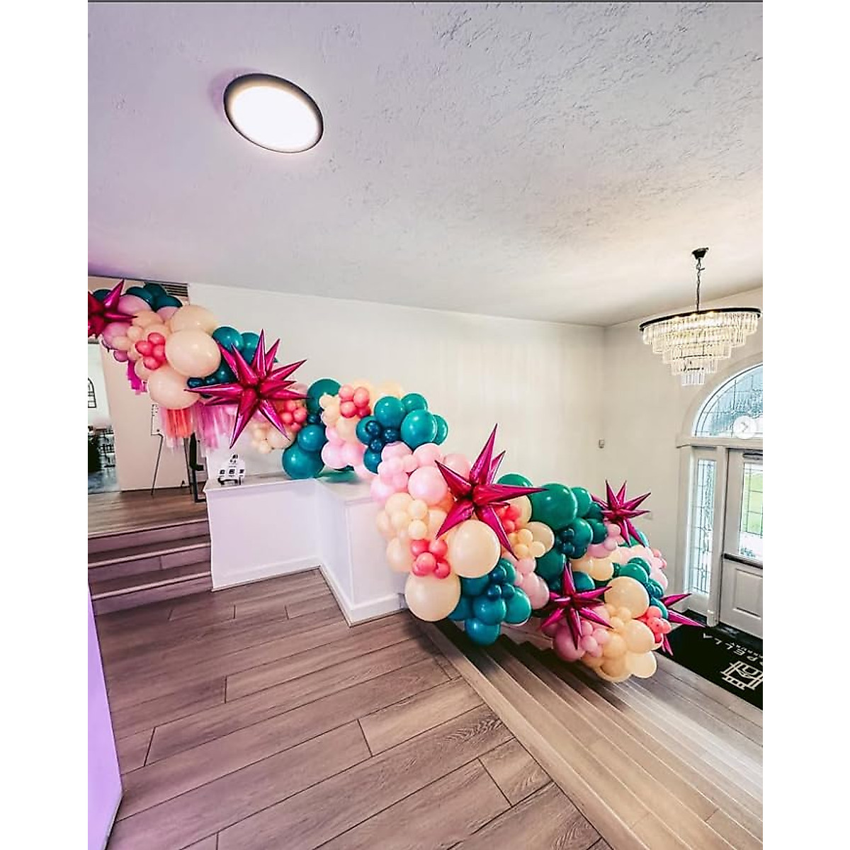 CYMYLAR 3pcs 26inch babe pink Star foil balloons.babe Explosion Star burst star balloon-Spike cone balloon for birthday party decorations,wedding,Bachelor party