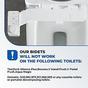 2024 New RV Bidet Self-Cleaning Bidet Adjustable Dual Nozzles Bidet for RV Toilet Clean Camper RV Bidet Easy Installation RV Bidet for Camper Toilet