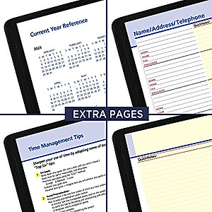 AT-A-GLANCE 2023 Weekly & Monthly Planner, QuickNotes, Hourly Appointment Book, 5" x 8", Small, Monthly Tabs, Pocket, Black (760205)