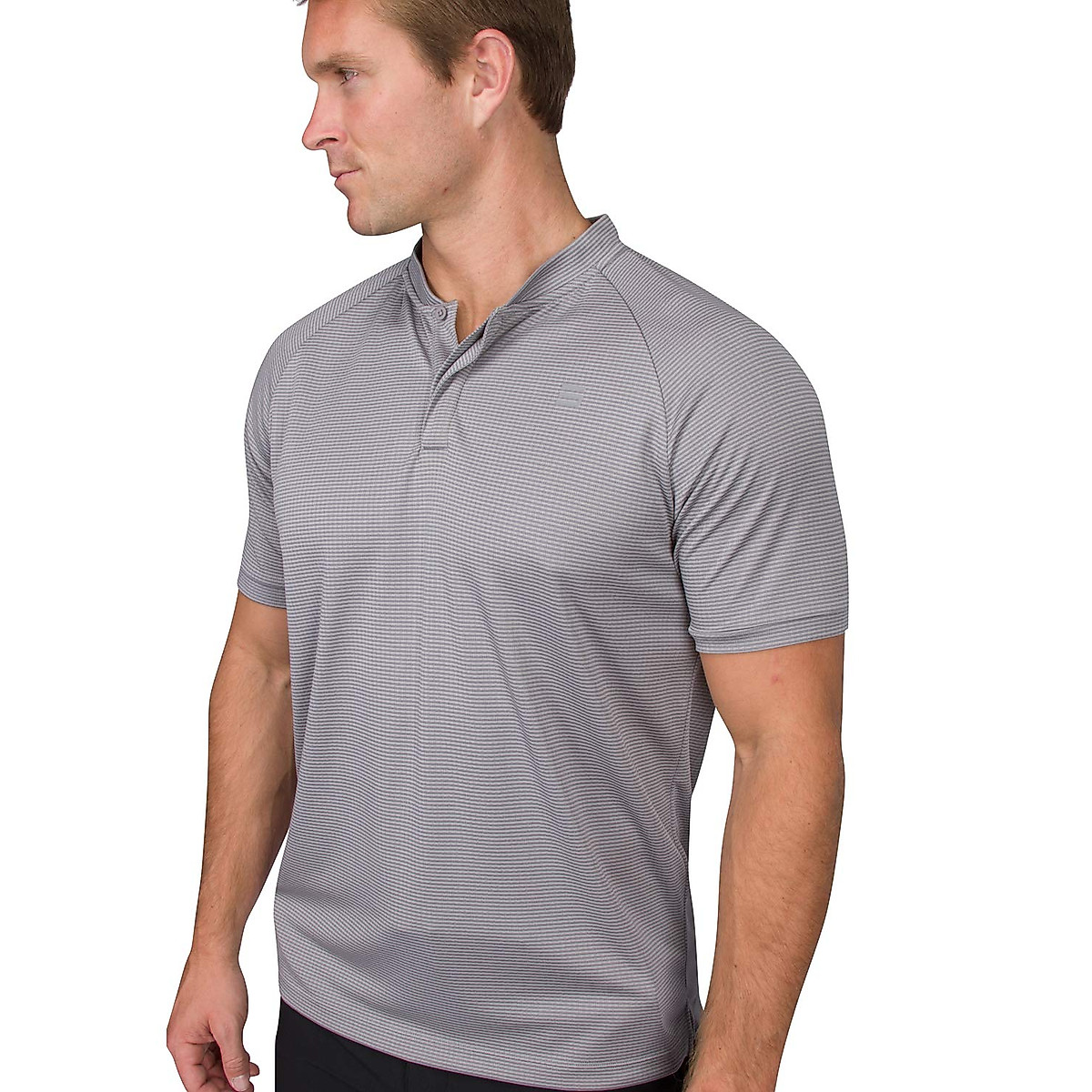 Three Sixty Six Collarless Golf Shirts for Men - Men’s Casual Dry Fit Short Sleeve Polo, Lightweight and Breathable