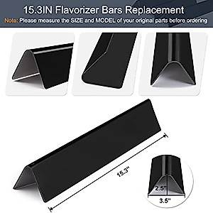 15.3" 7635 Porcelain-Enameled Flavorizer Bars for Spirit 200 Series Gas Grills, Spirit E210, S210, E220, S220 with Front Control Knobs, Set of 3 Heat Plates Flavorizer Bars Replacement for Weber 7635
