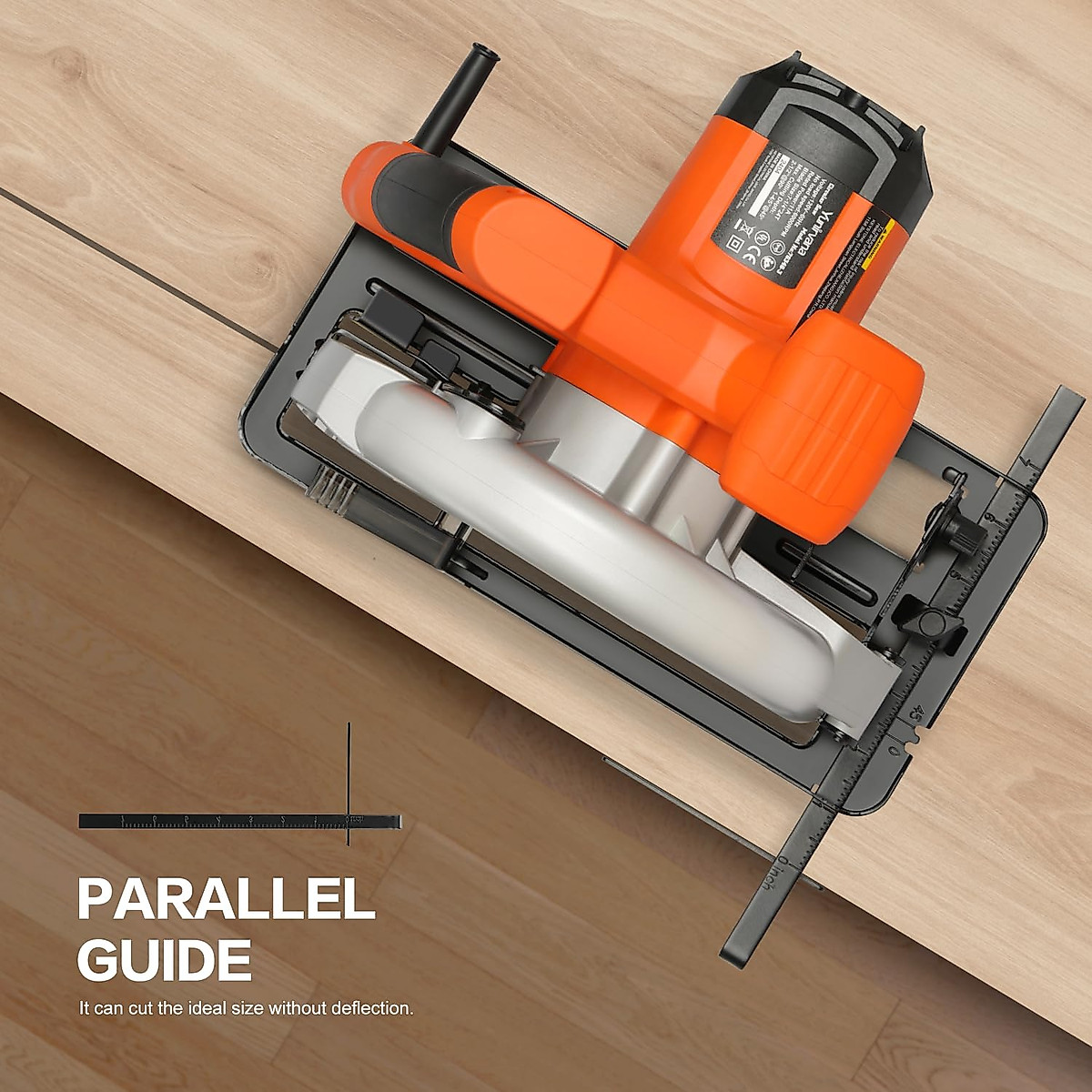 Yunirvana 11 Amp Corded Circular Saw with Circular Saw Blade, 6000RPM, Adjustable Cutting Depth, 7-1/4 Inch Blade, Ideal for Wood and Plastic Cuts, Professional Carpentry Tool for Precision Cutting