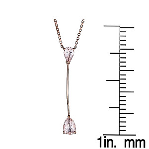 Gin & Grace 10K Rose Gold Genuine Morganite Necklace for Women