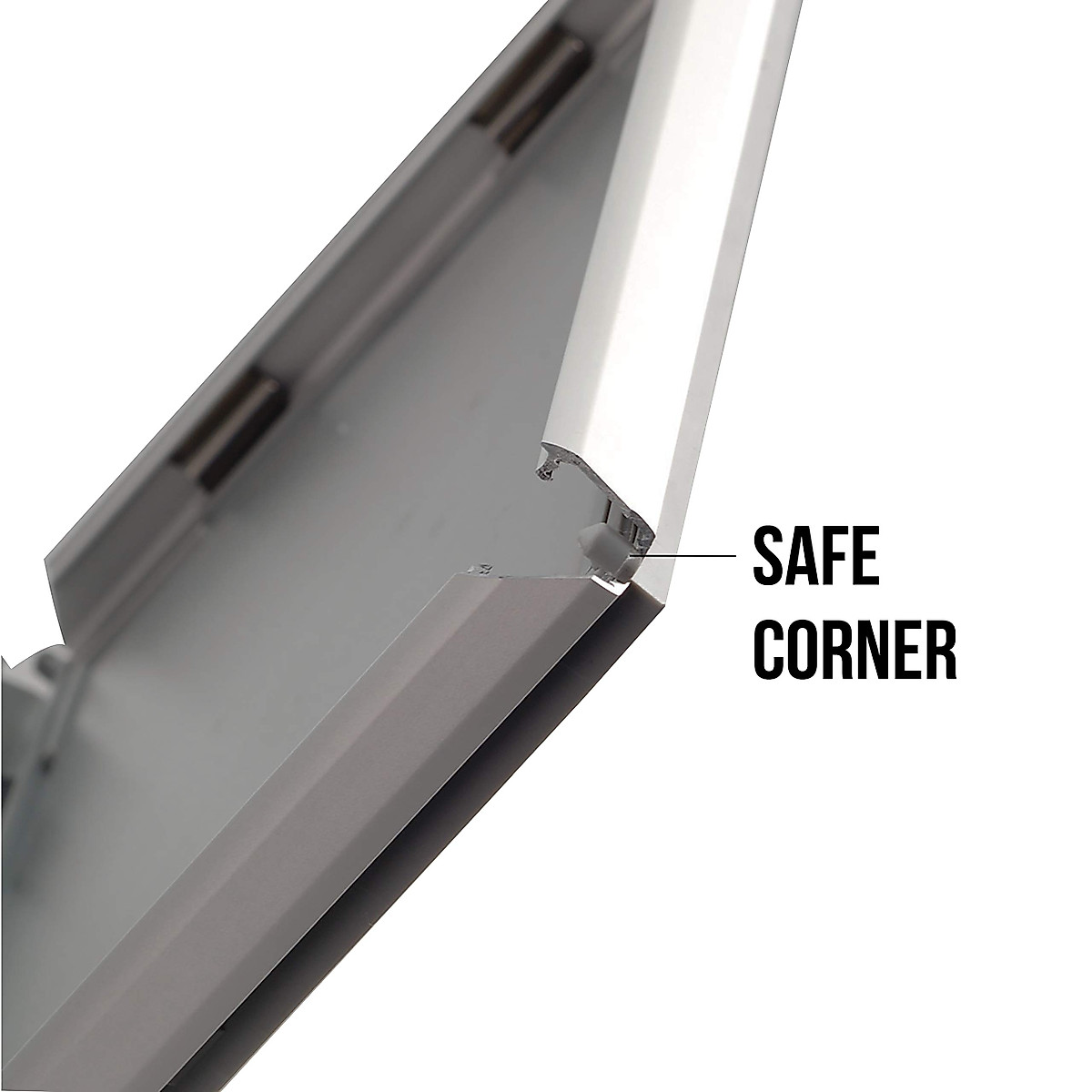 M&T Displays Opti Snap Poster Frame 5x7 Inch Silver 0.55" Aluminum Profile Front Loading Wall Mounting Photo Picture Document Certificate Sign Holder Mitered Corner Anti Glare Cover (5 pack)