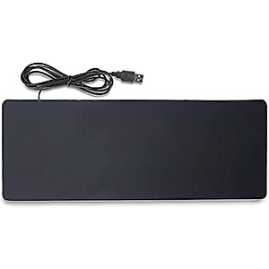 sungwoo Foldable Silicone Keyboard USB Wired Waterproof Rollup Keyboard for PC Notebook Laptop (All Black)