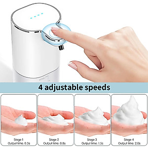 Automatic Soap Dispenser - Automatic Foam Hand Soap Dispenser, No-Touch Foam Soap Dispenser, 13.5 oz/400ml Wall Mountable - for Bathroom Kitchen Hand Soap Dispenser