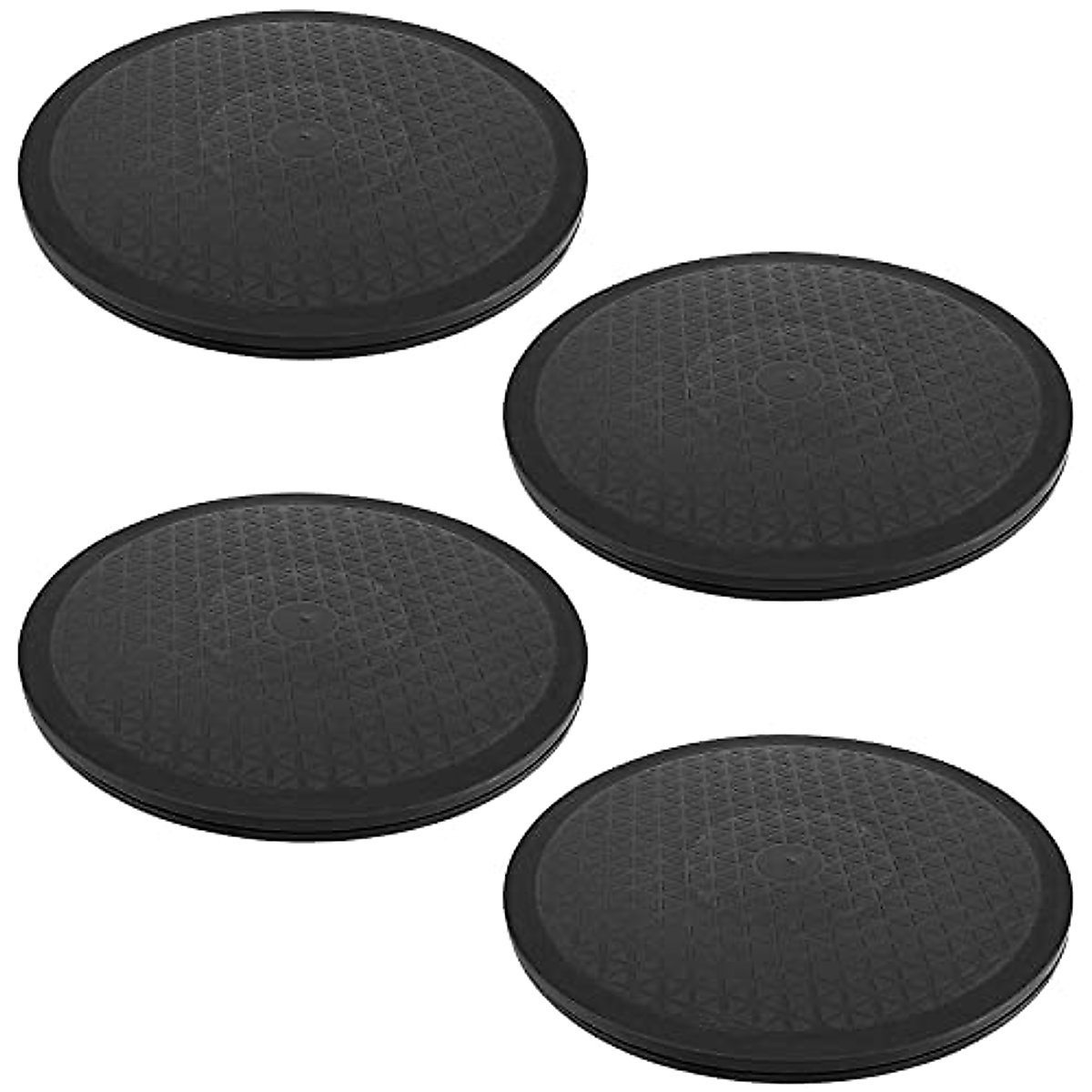 MANCHAP 4 PCS 12 Inch Rotating Swivel Turntable, Rotating Swivel Stand with Steel Ball Bearings, Plastic Lazy Susan Stand for TV / Monitor, 110 Lbs Load Capacity