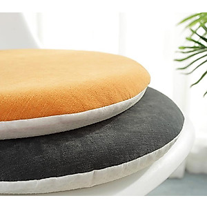 Bar Stool Cushions Round 18 Inch Memory Foam Seat Cushions Thick Non Slip Chair Pad Cover Tatami Kitchen, Cafes, Office Cushion Zipper Washable (18 inch, L)