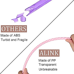 ALINK 55-Pack Reusable Hard Plastic Straws, 10.5 in Long Colored Replacement Tumbler Straws with Cleaning Brush