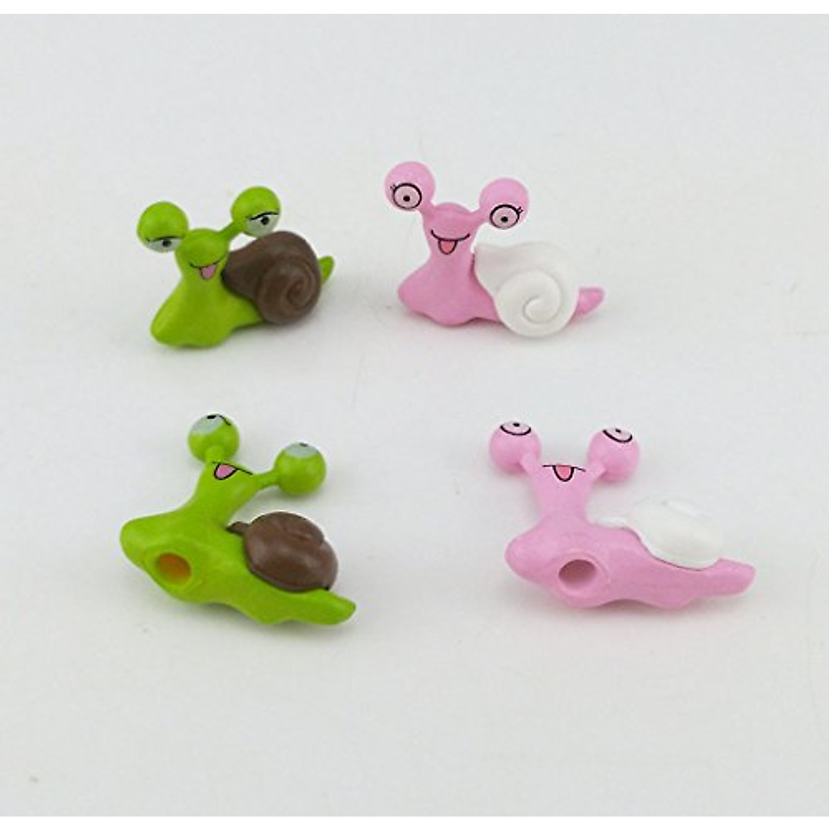 yueton Pack of 10 Garden Ornament Miniature Snail Figurine Resin Craft Fairy Dollhouse Decor Bonsai Plant Decoration