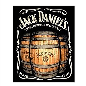 Jack Daniels Barrels-Vintage Wall Art-8 x 10"-Distressed Sign Replica Print-Ready to Frame. Must Have For Tennessee Bourbon Whiskey Fans. Retro Man Cave-Dorm-Bar-Garage Decor. Printed on Photo Paper.