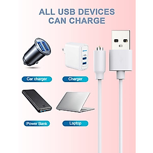 Bicmice Magnetic USB DC Charger Cable Replacement Charging Cord - 2 Pack