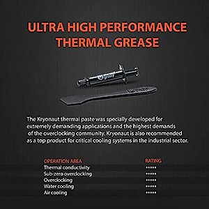 Thermal Grizzly Kryonaut The High Performance Thermal Paste for Cooling All Processors, Graphics Cards and Heat Sinks in Computers and Consoles (1 Gram)