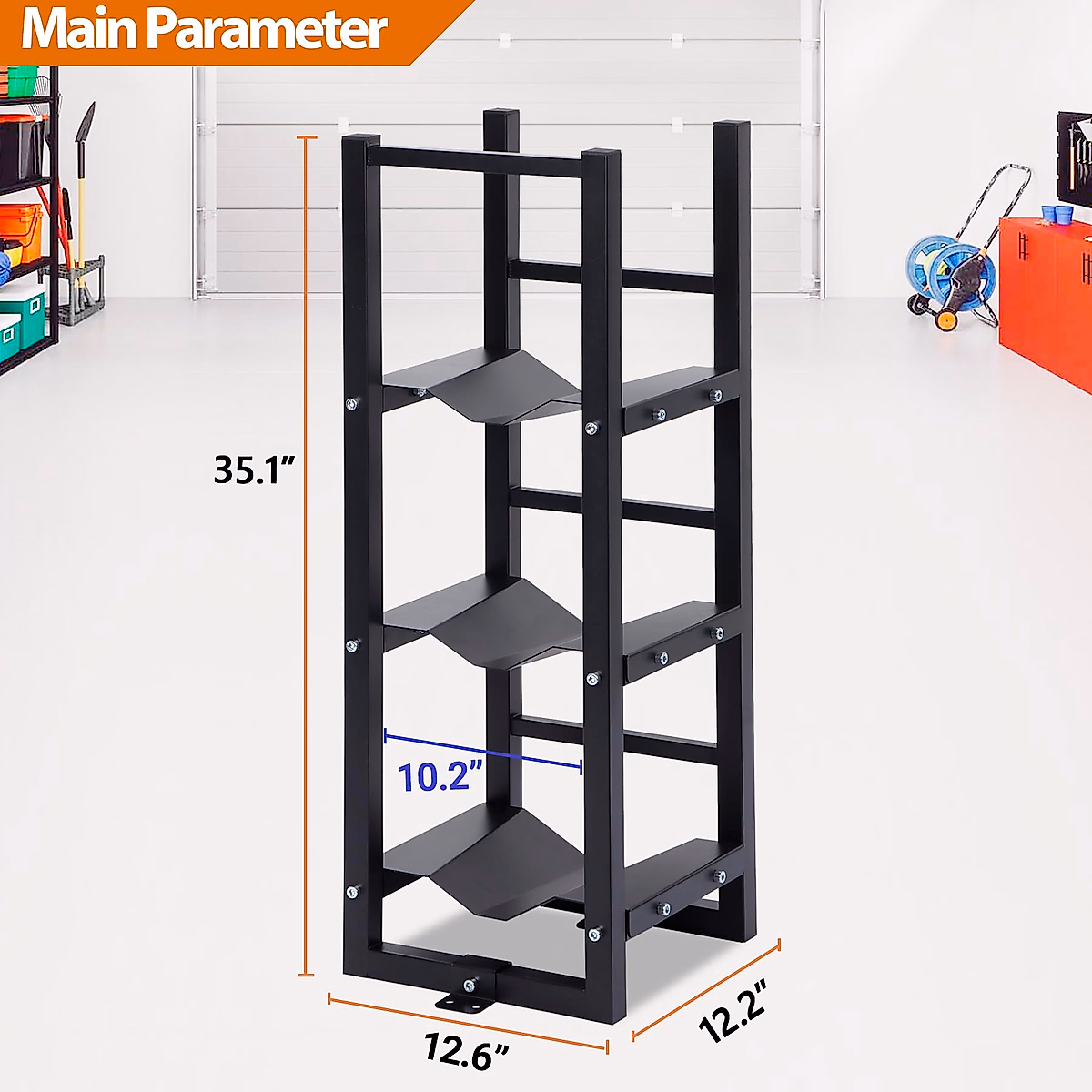 Eastrexon Refrigerant Tank Rack Heavy Duty, Stable Metal Refrigerant Cylinder Tank Rack, Powder Coated Cylinder Rack Sufficient Storage for Freon, Gases, Oxygen, Nitrogen, Acetylene
