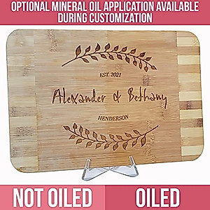 Brew City Engraving - Personalized Custom Laser Engraved Bamboo Cutting Boards for Weddings, Engagements, Anniversary & more!