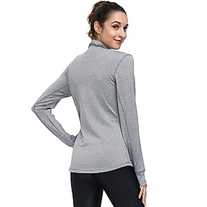 Dolcevida Womens Sports Jackets Zip Up Workout Yoga Jacket with Pockets