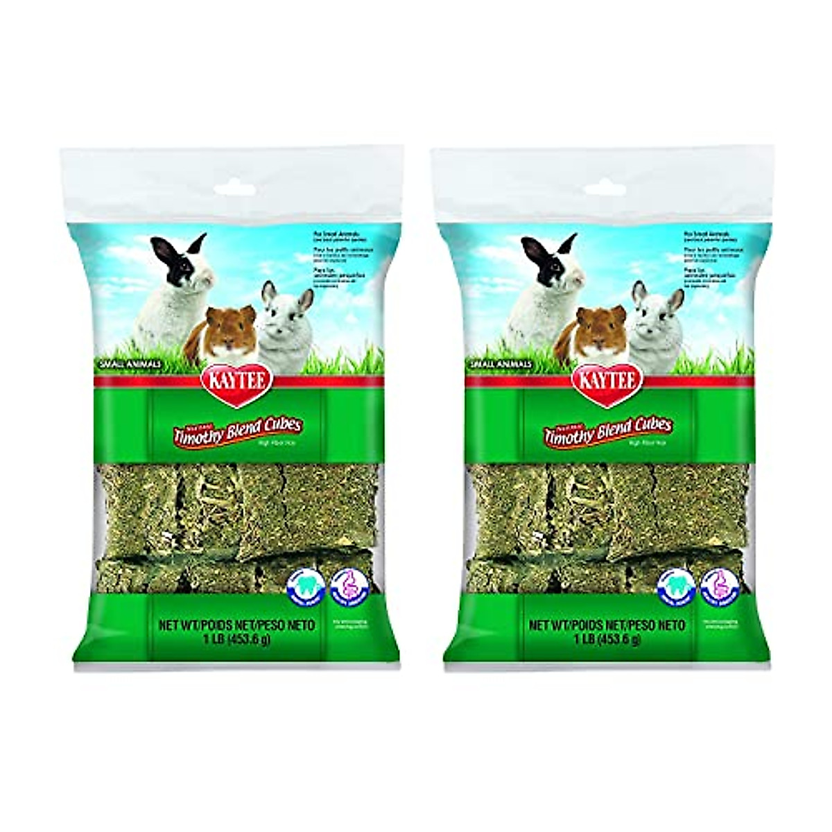 BOTARO Kaytee, Set of 2 Natural Timothy Hay Cubes for Rabbits & Small Animals, 1 Pound