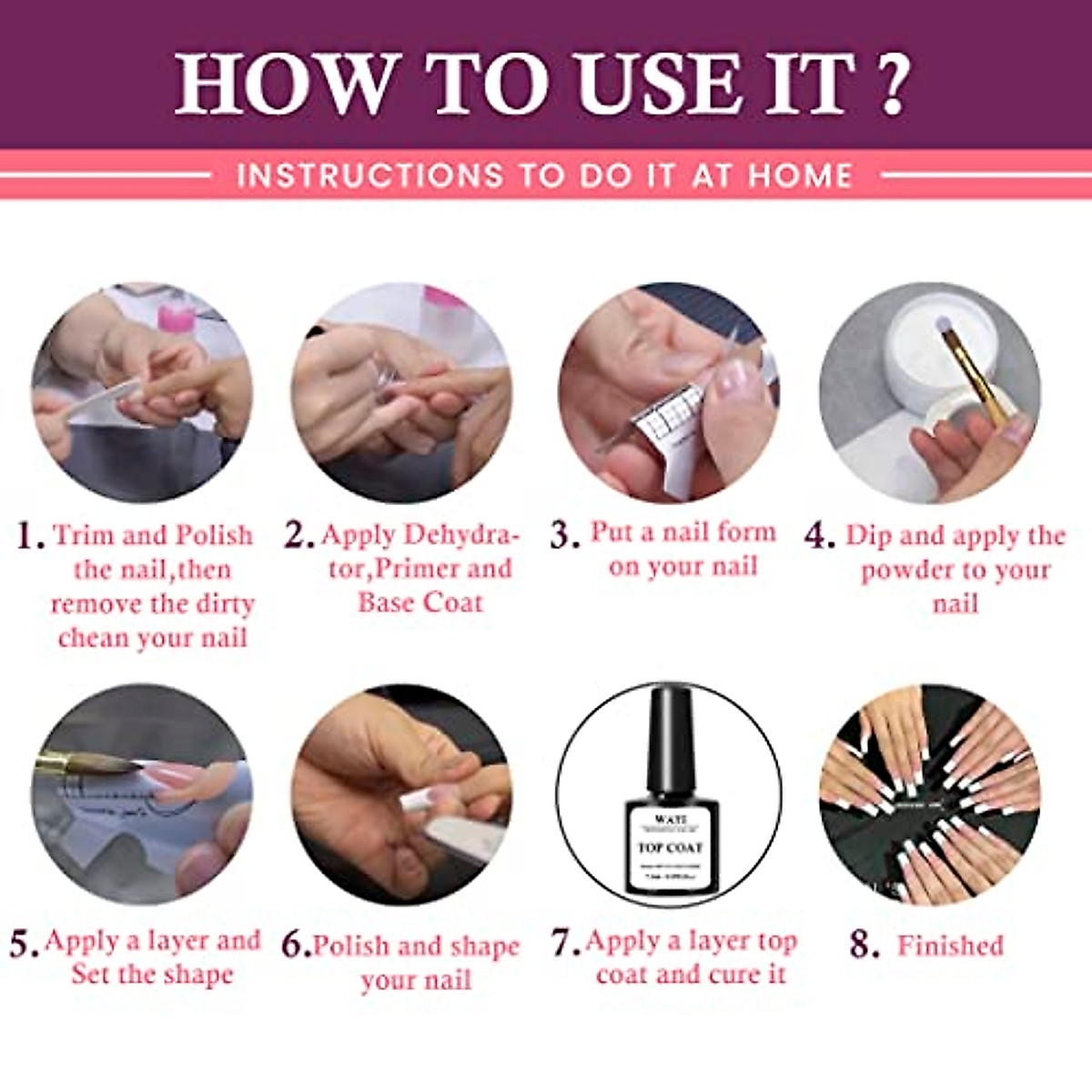 Acrylic Nail Kit - 3PCS 30g Acrylic Powder and 58ml Acrylic Liquid Monomer Set Acrylic Professional Nails Art Kit for Beginners Acrylic Nail Powder Nail Forms Brush Home DIY Extension Carving