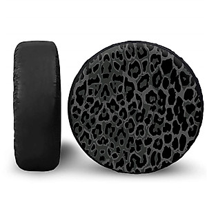 Leopard Print Spare Tire Cover Sun Protector Waterproof Wheel Cover Universal Fit for, Trailer, RV, SUV, Truck and Many Vehicle 14-19" Fits for tire Diameter 60-89cm