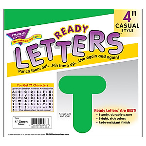 TREND enterprises, Inc. Green 4" Casual Uppercase Ready Letters