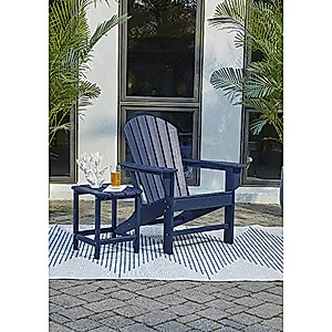 Signature Design by Ashley Sundown Treasure Adirondack Chair, 31.13"W x 33.25"D x 37.75"H, Navy Blue