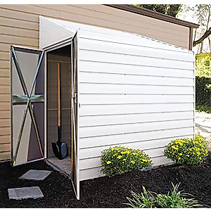 Arrow Shed 4' x 7' Yardsaver Compact Galvanized Steel Storage Shed with Pent Roof