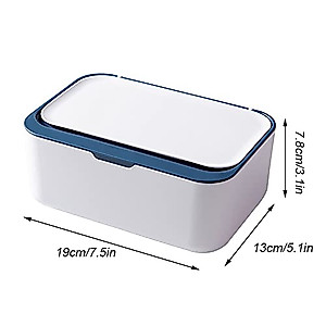 Eishi Baby Wipes Dispenser Desktop Tissue Box Holder Diaper Wipes Dispenser Wipes Holder with Lid Modern Dustproof Wet Wipes Dispenser Holder for Home Office Bathroom, Gray