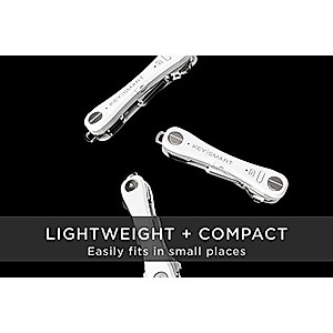 KeySmart Pro - Compact Smart Key Holder w LED Flashlight & Tile Bluetooth, EDC Key Organizer, Attach Car Key Fob, Other Mini Tools & Accessories (up to 10 Keys, White) - Discontinued