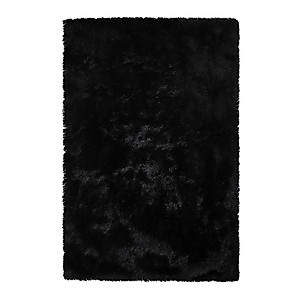 GlowSol Shaggy Area Rug 9×12 Large Fluffy Rugs Shaggy Rug for Living Room Thick Furry Rugs Ultra Soft Fuzzy Rug Non Slip Faux Fur Area Rug, Black 9x12