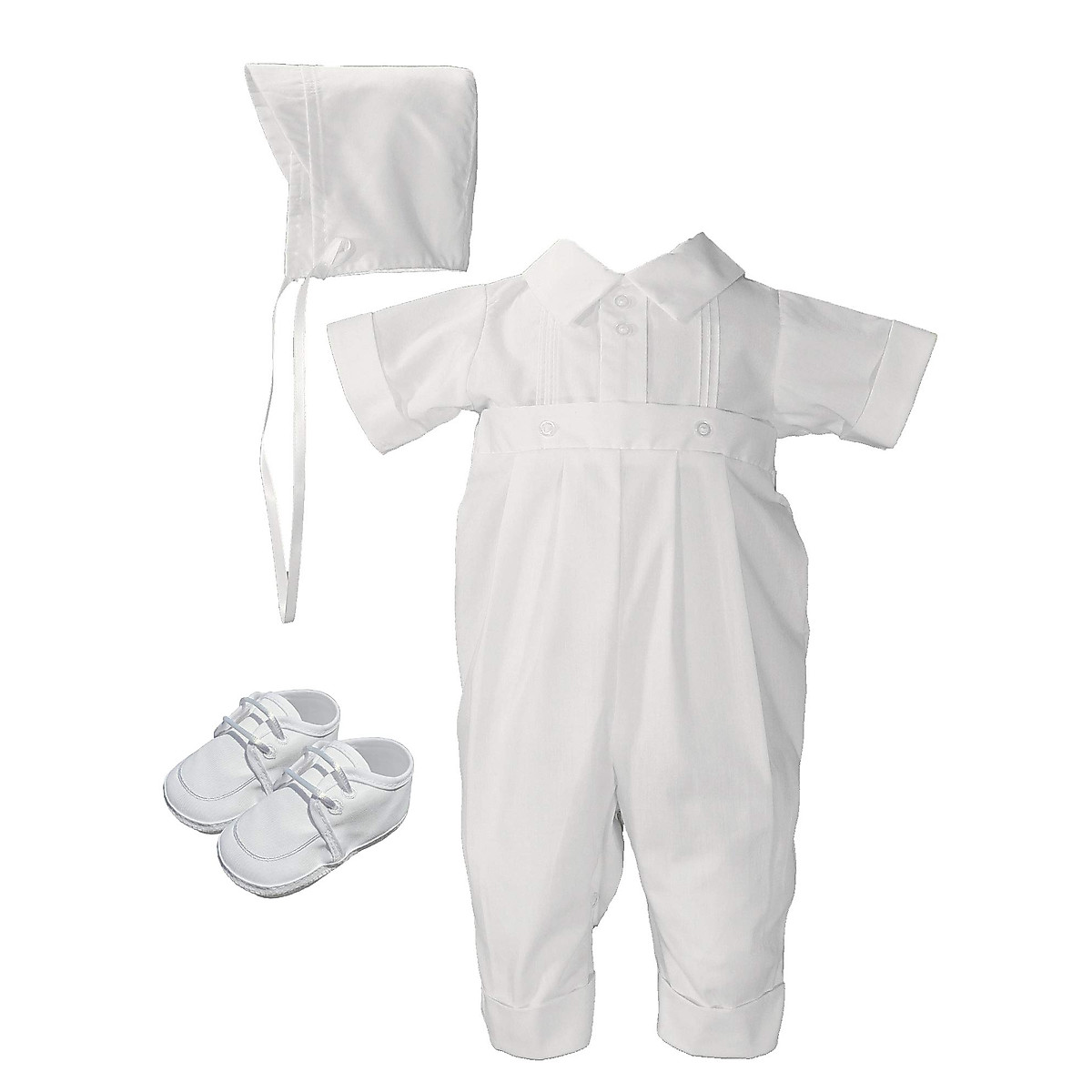 Little Things Mean A Lot Polycotton One Piece with Pin Tucking - WH NB + 5GBBAS00