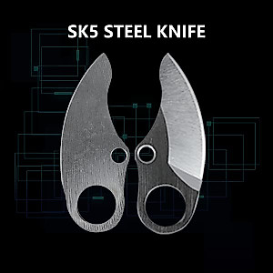 explovehike Electric Pruning Shears, Cordless Branch Cutter Power Pruner with 2 Pcs 2000mAh 24V Rechargeable Battery 2 Replacement Blades, Max Cutting Diameter 30mm(1.2 Inches) for Gardening